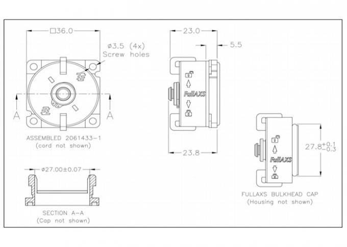 New Type FTTA Rugged Fiber Optic Cable Assemblies FULLAXS Connector ...